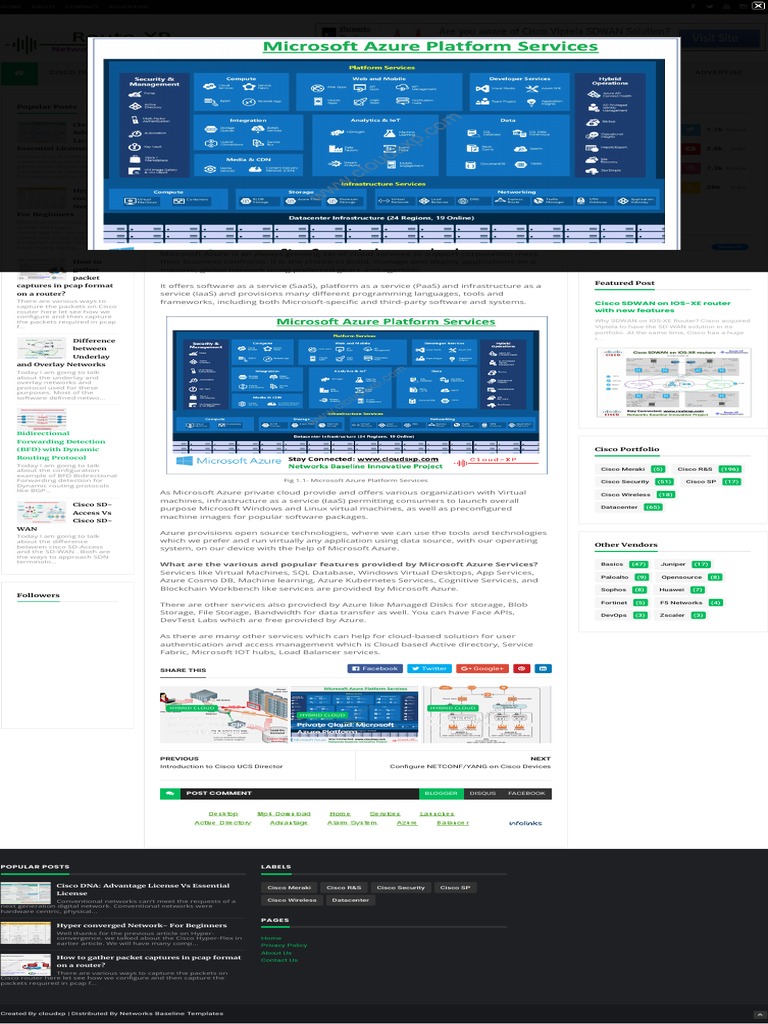 Private Cloud Microsoft Azure Platform - Route XP Private Network Services | PDF