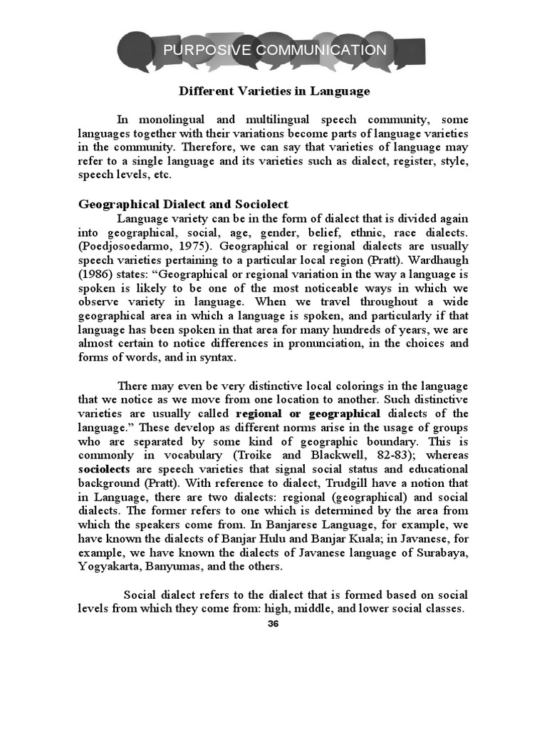 UNIT 2 Lesson 2 | PDF | Dialect | Linguistics