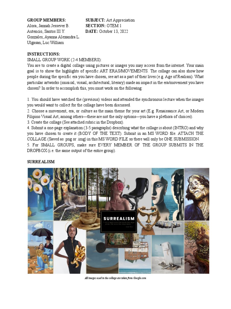 Digital Art History Collage | PDF | Surrealism | Mind