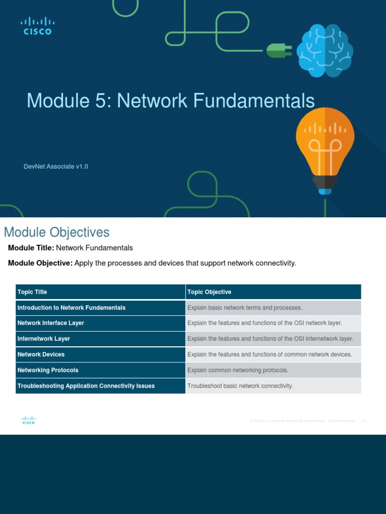 Module 5: Network Fundamentals: Devnet Associate V1.0 | Download Free PDF | Computer Network ...