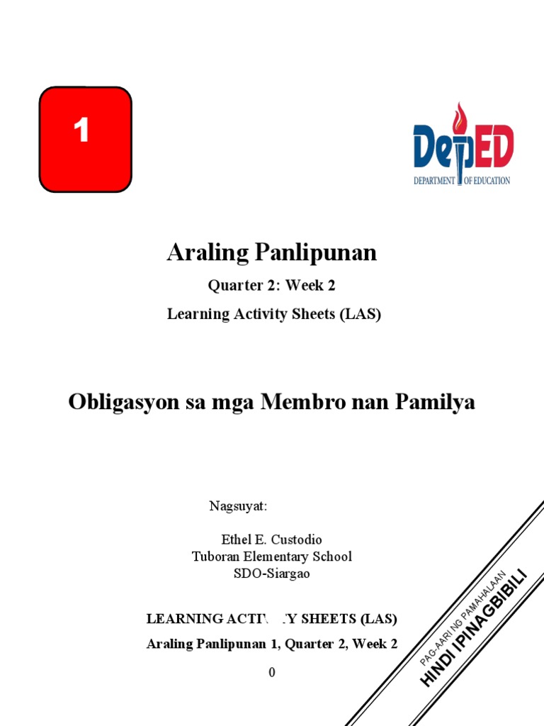 Aral Pan1 Ulas - Q2-Week 2 | PDF