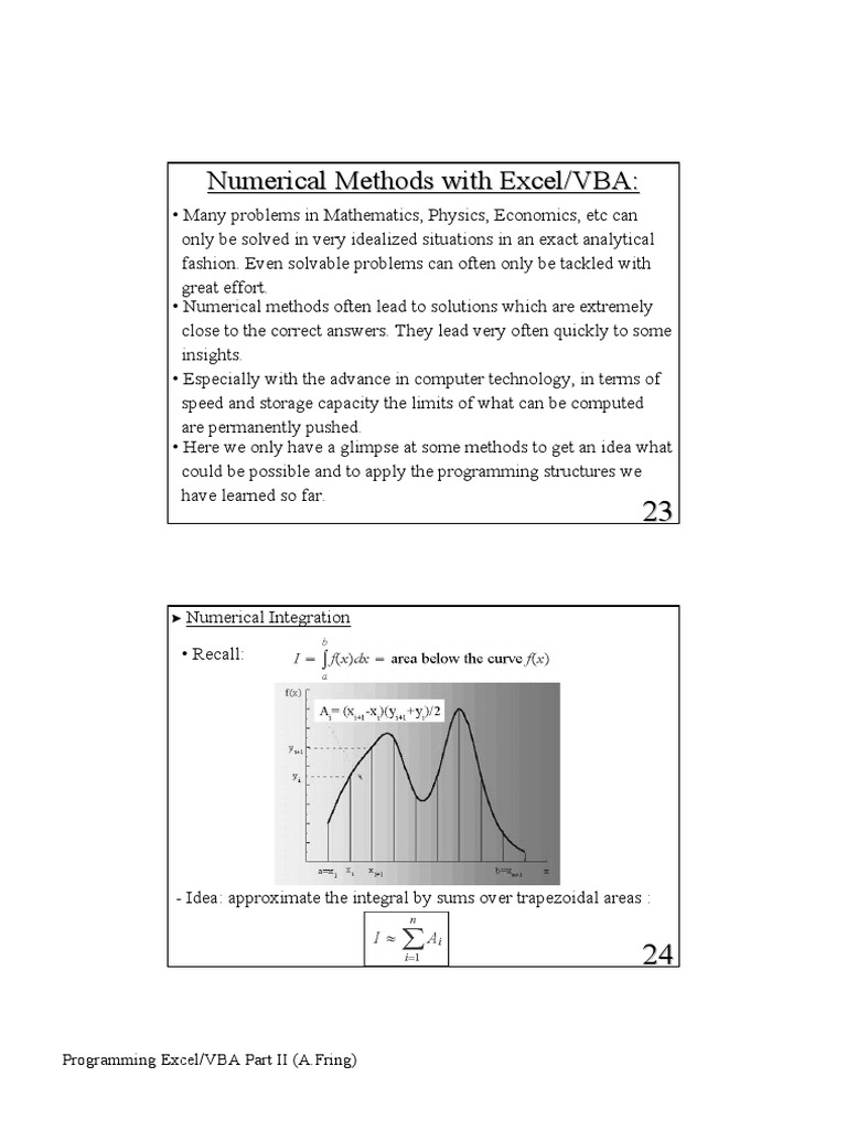 Numerical Methods With Excel - VBA | PDF | Equations | Numerical Analysis