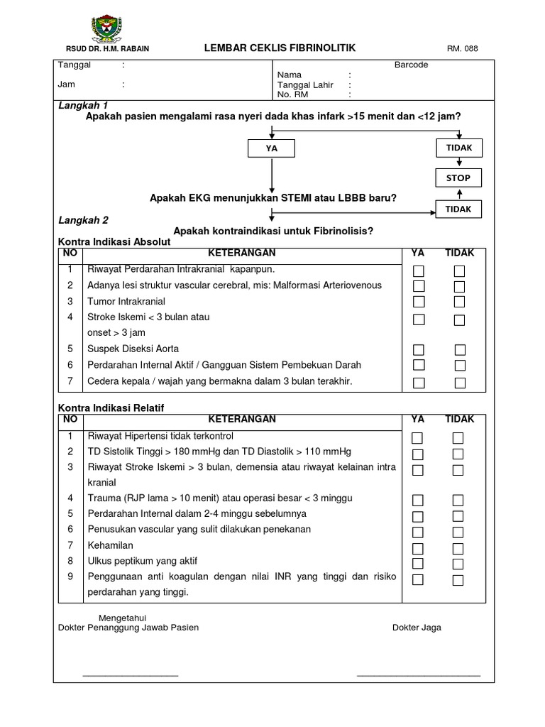 Ceklis Fibrinolitik | PDF
