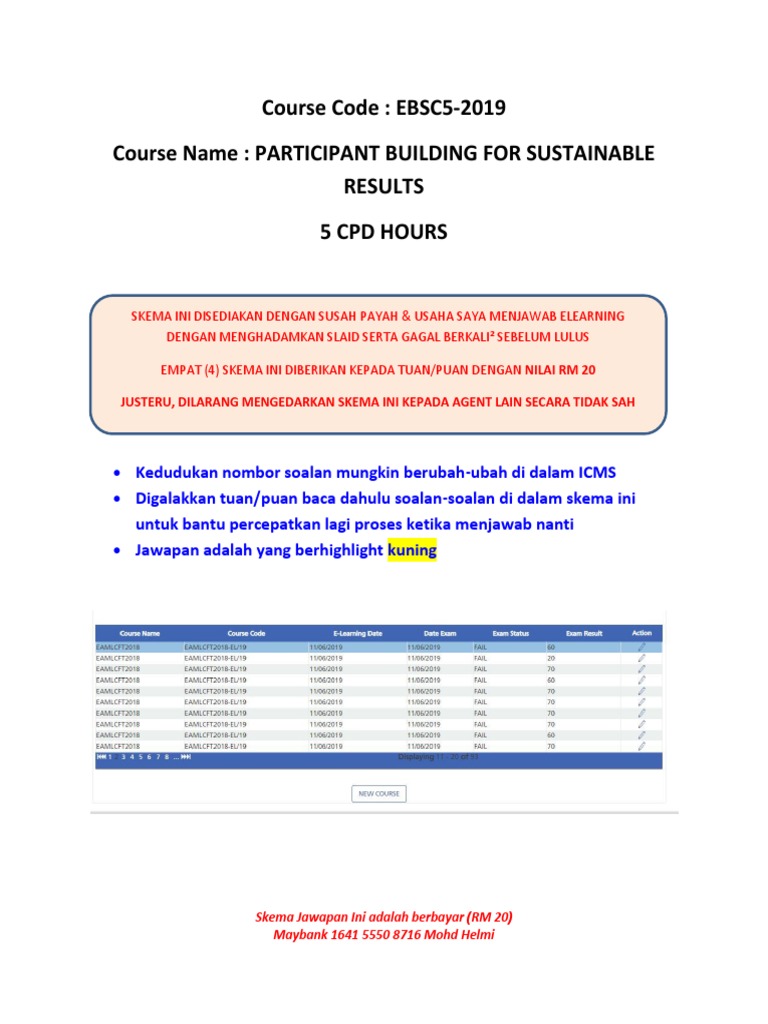 Course Code: EBSC5-2019 Course Name: Participant Building For ...