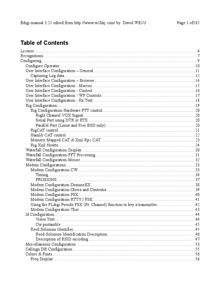 Fldigi 3.21 Manual | PDF | Regular Expression | Command Line Interface