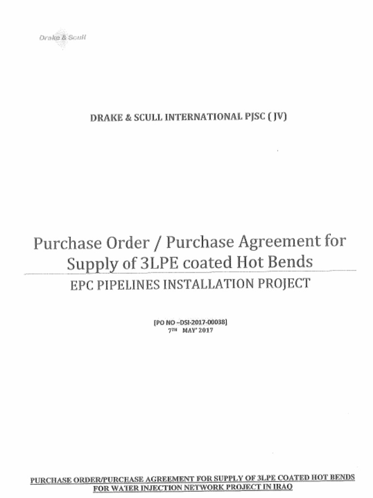 Unpriced PO DSI-2017-00038 | PDF