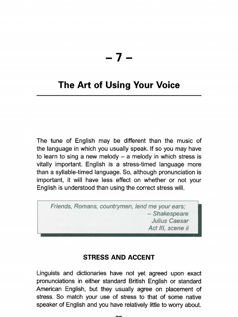 The Art of Using Your Voice | PDF | Stress (Linguistics) | Pitch (Music)