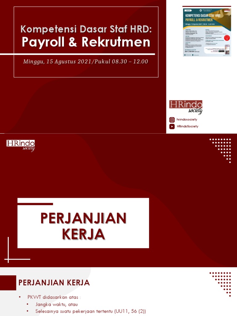 V.1 150821 Materi Kompetensi Dasar Staf HRD | PDF