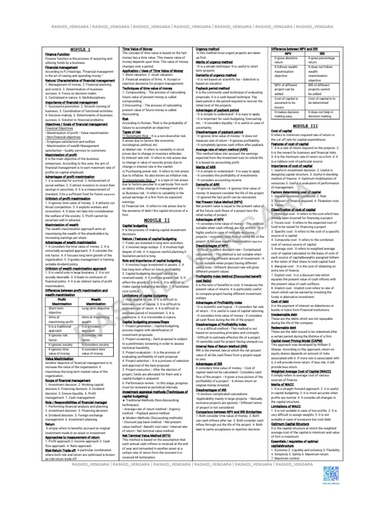 Financial Management (Bcom) | PDF | Dividend | Capital Budgeting