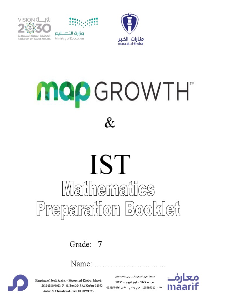 MAP Booklet G 7 & G 8 Maths Answers | PDF | Elementary Mathematics ...