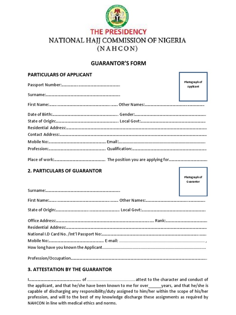 Guarantors Form PDF | PDF