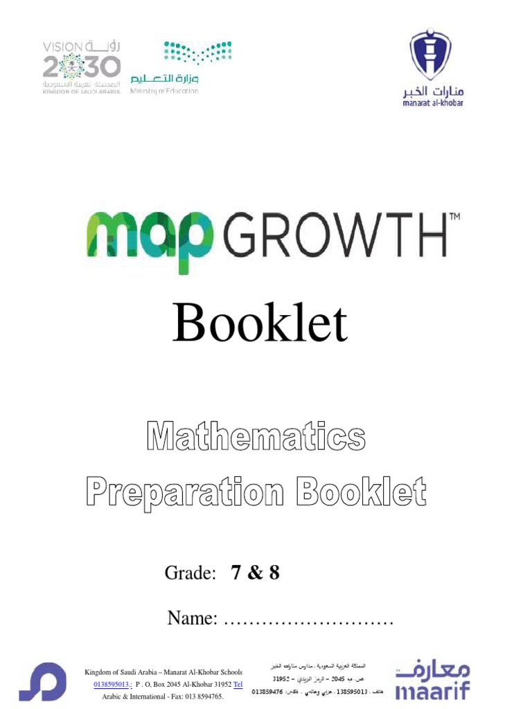 MAP Booklet G 7 & G 8 Maths With Answers | PDF | Mathematics ...