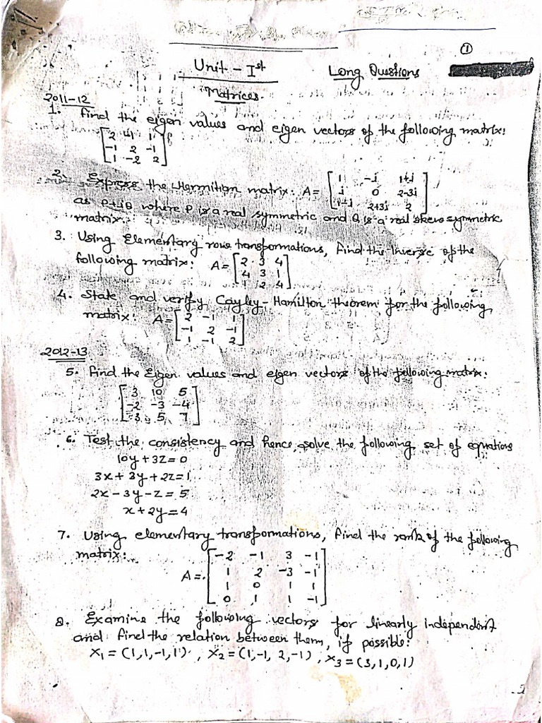 Last 10 Years Pyq's (Maths) | PDF