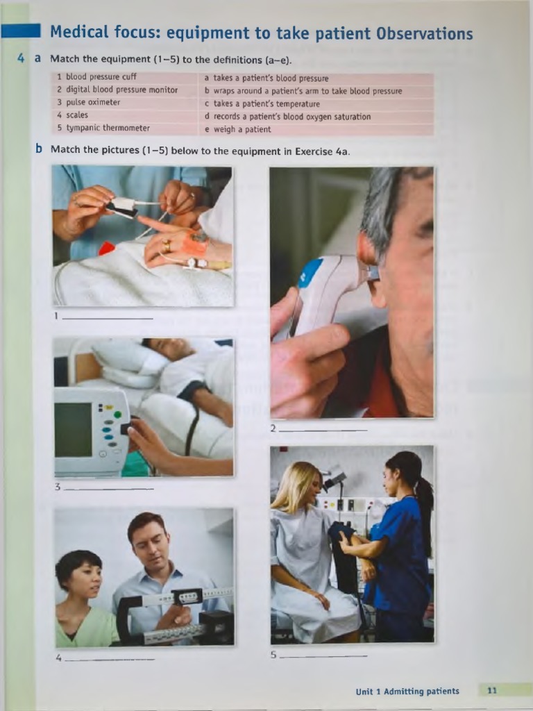 Medical focus: equipment to take patient observations | PDF | Medicine ...