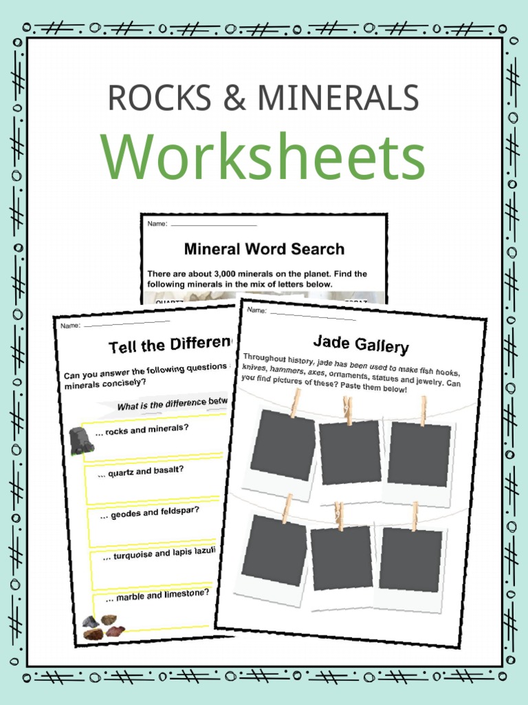 Rocks and Minerals Worksheet | PDF | Rock (Geology) | Minerals
