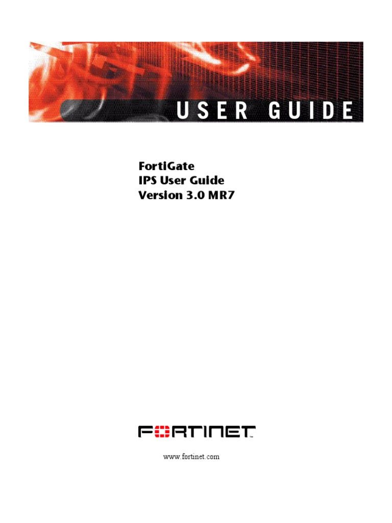 V1 - Fortigate Ips User Guide | PDF | Computer Network | Denial Of Service Attack
