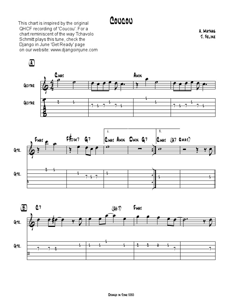 Coucou Django Style Standard And Tab Pdf 
