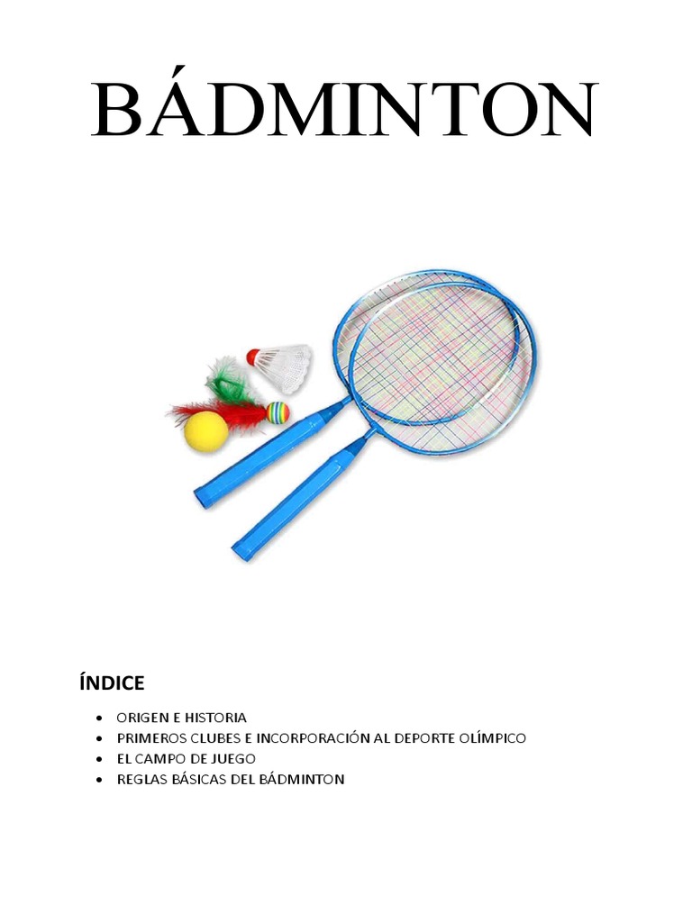 Reglas Básicas del Bádminton | PDF | Deportes | Entretenimiento