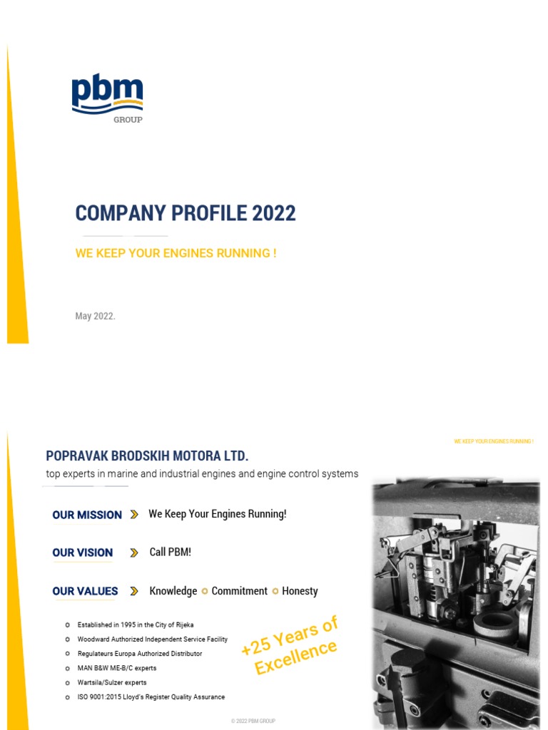 PBM Group Company Profile 2023 | Download Free PDF | Piston | Valve