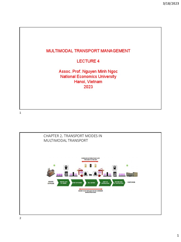 TMKT 1145 LECTURE 4-Multimodal Transport | PDF | Cargo | Transport