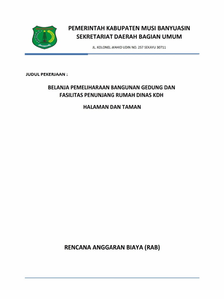 RAB HALAMAN DAN TAMAN Perbaikan 1 | PDF