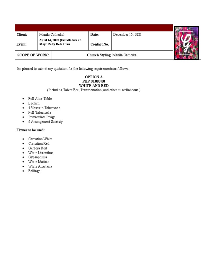 Manila Cathedral - Installation MSGR Rolly | PDF