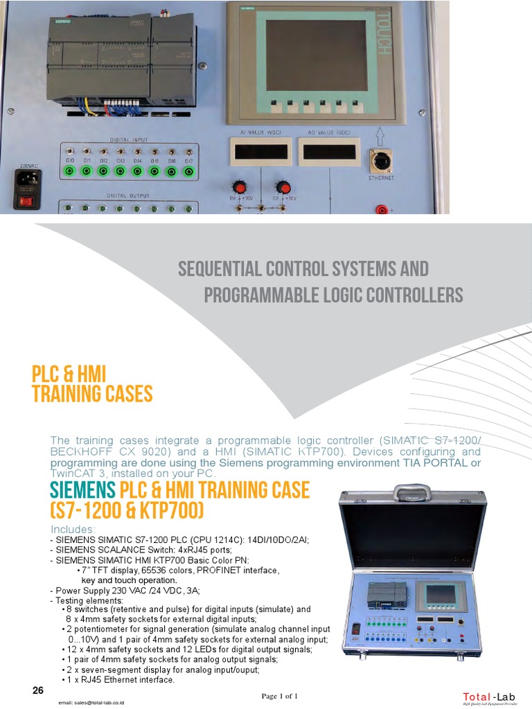 SIEMENS PLC & HMI Comm. Training Case | PDF