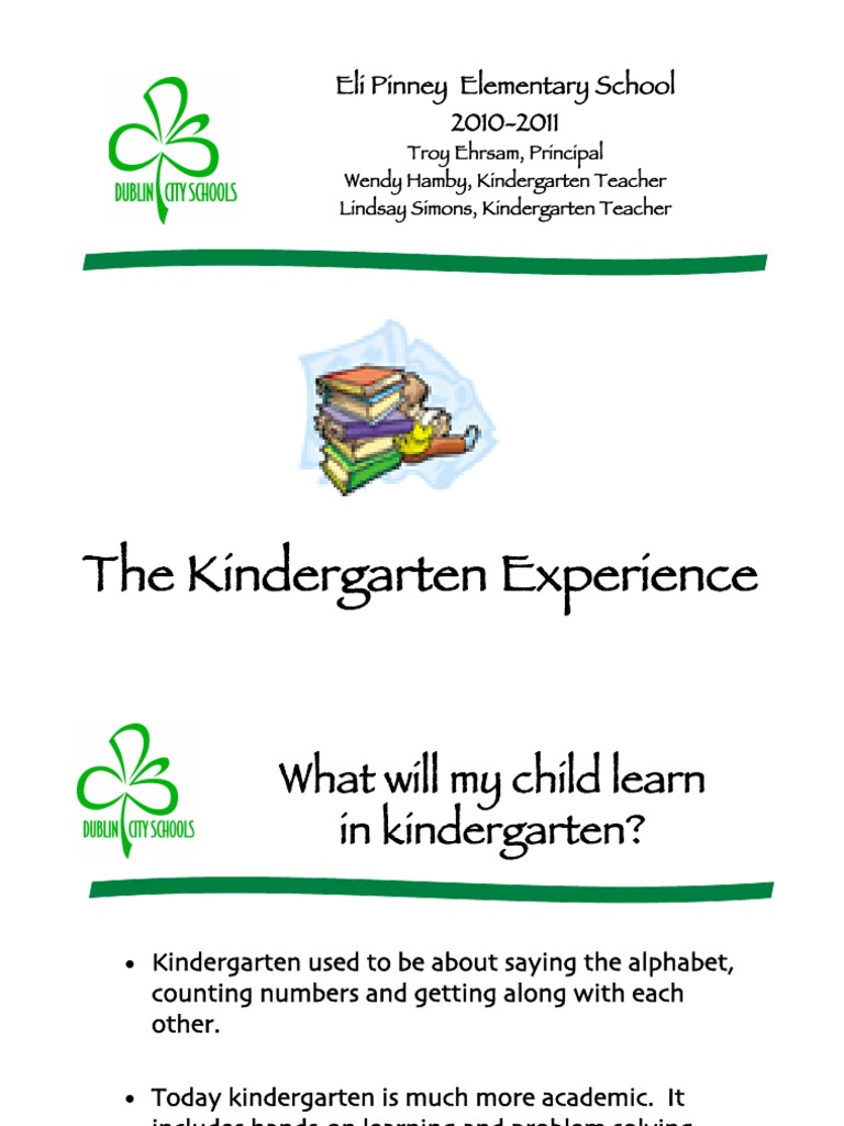 The Kindergarten Experience: Eli Pinney Elementary School 2010-2011 ...