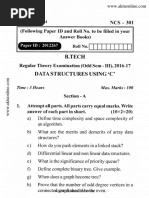 AKTU Data Structures BCS 301 Fixed | PDF | Time Complexity | Queue (Abstract Data Type)