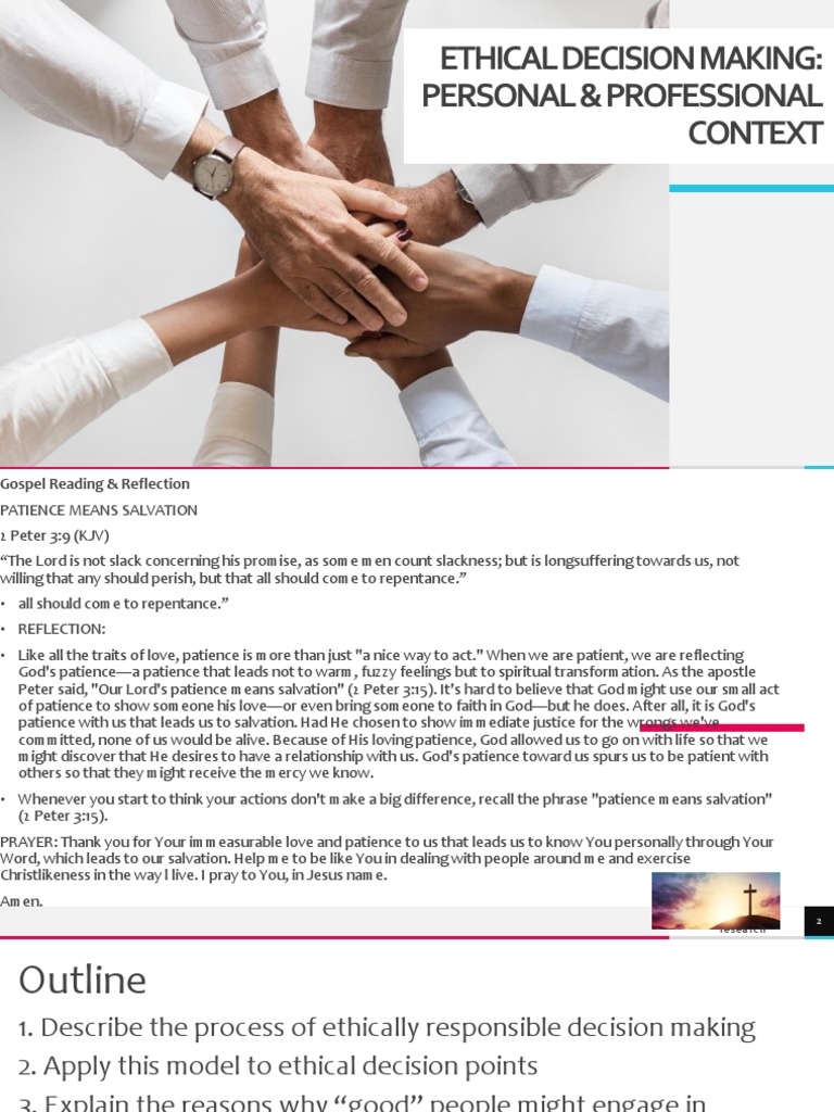 Module 1 - Ethical Decision Making | PDF | Decision Making | Patience