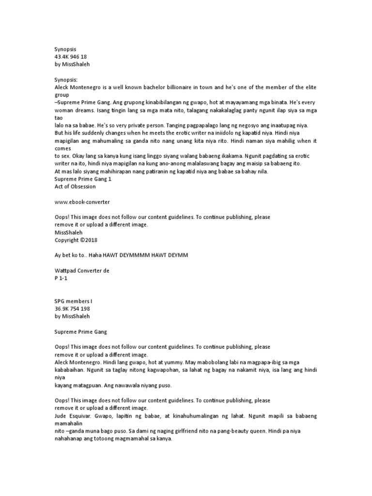 Act of Obsession (COMPLETED) - Synopsis - Wattpad | PDF