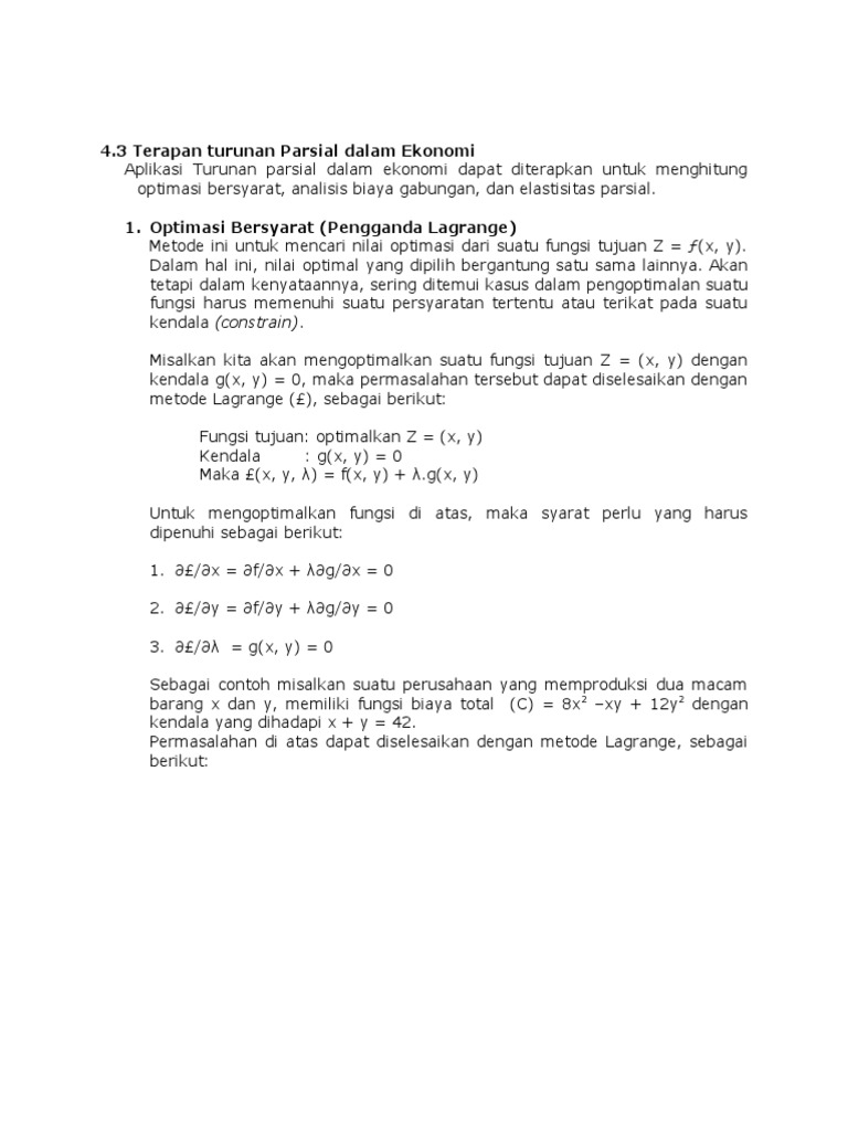 Optimasi Bersyarat | PDF