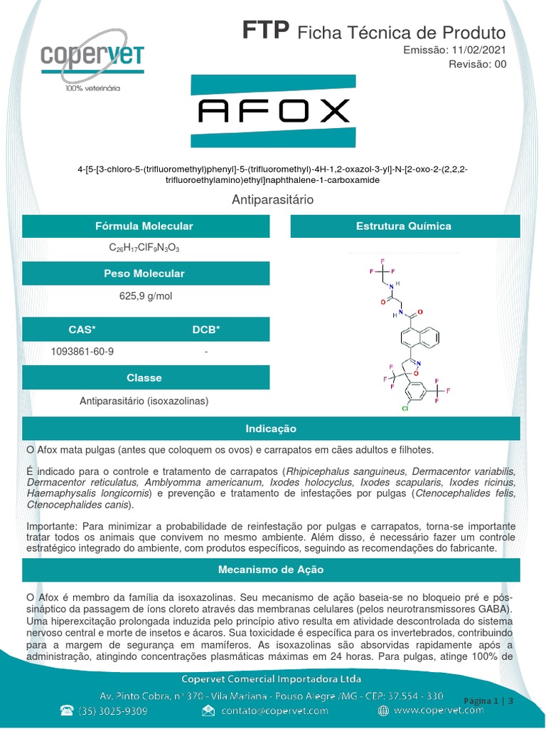 Afoxolaner Copervet | PDF