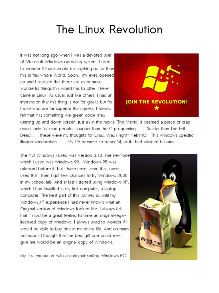 The Linux Revolution | PDF | Linux | Ubuntu (Operating System)