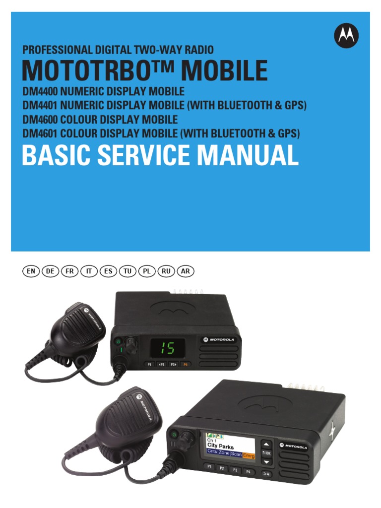 Mototrbo™ Mobile: Basic Service Manual | PDF | Electrical Connector | Radio