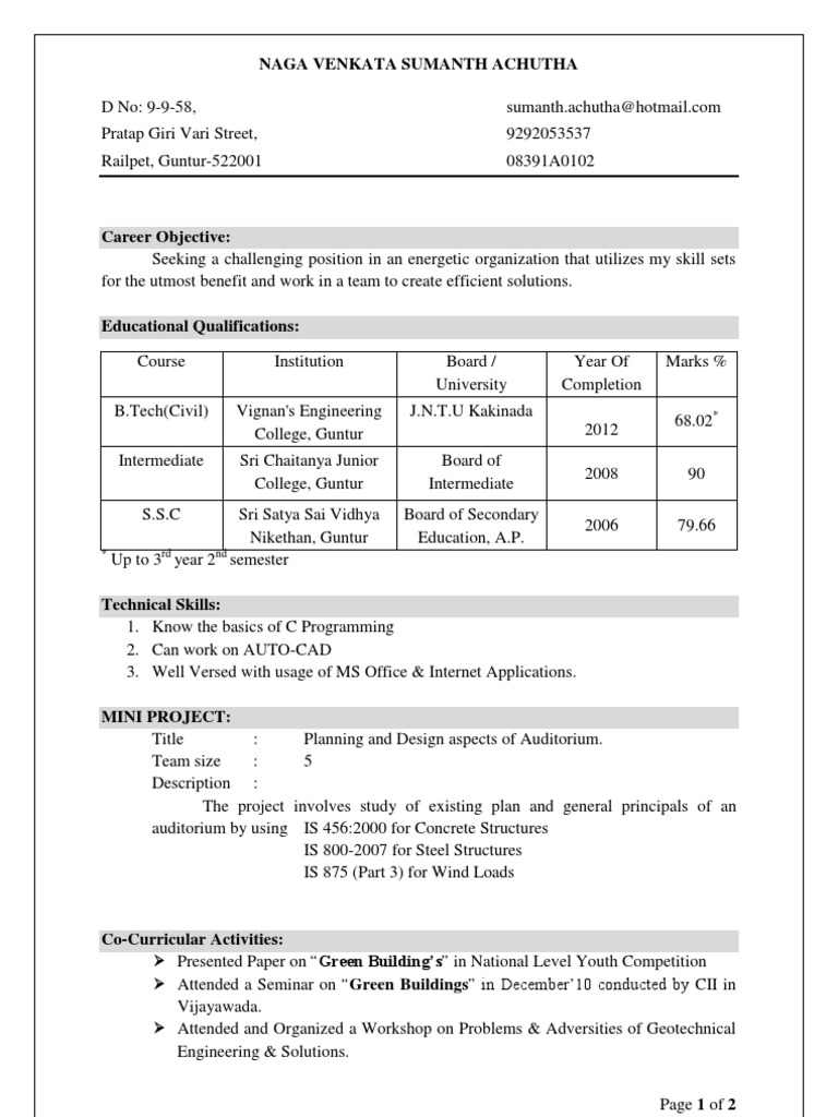 Sumanth Resume | PDF