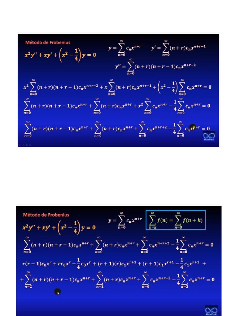 Metodo de Frobenius Ecuacion Diferencial | PDF