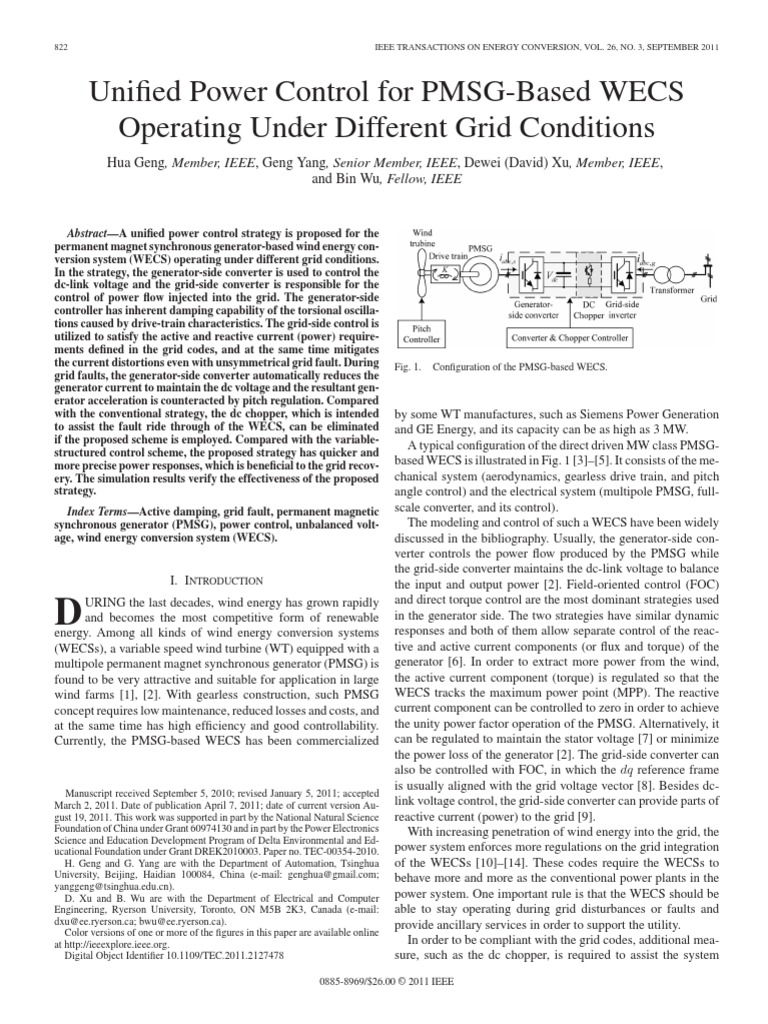 IEEE | PDF | Electric Generator | Electrical Grid