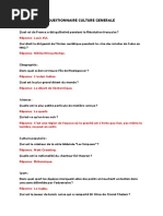 100 Questions de Culture Générale | PDF | Continent | Mer