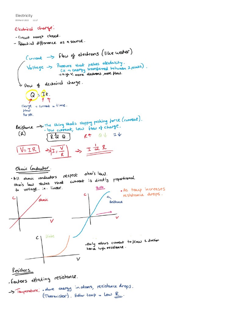 Electricity Notes | PDF