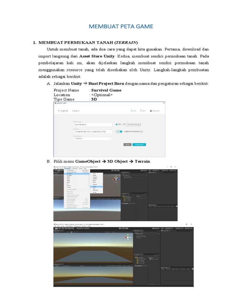 Materi Game Design and Development 6a 4 Praktik - Membuat Arena Game-Min2 | PDF