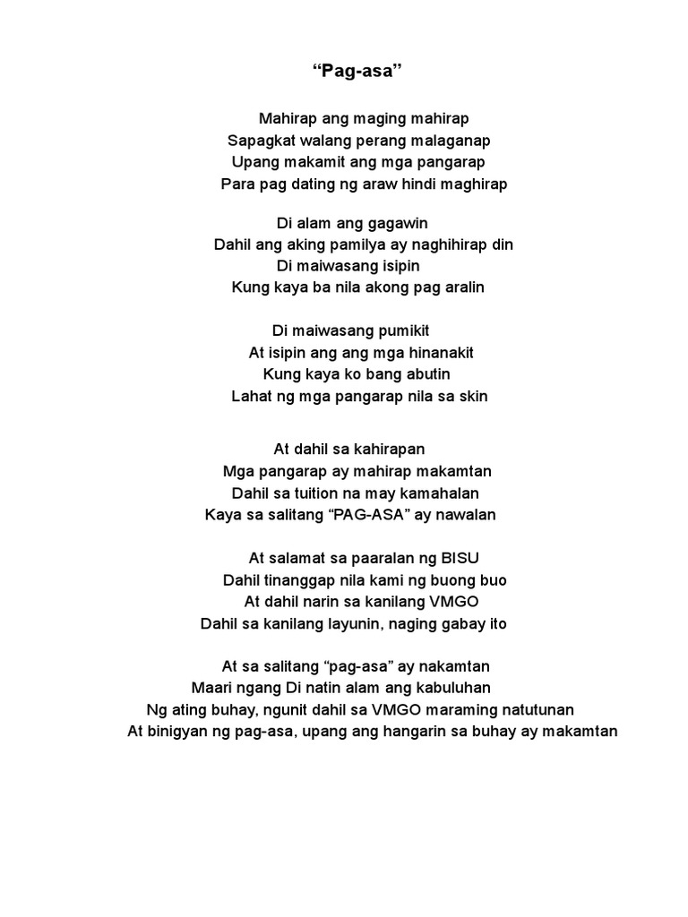 Pag Asa | PDF
