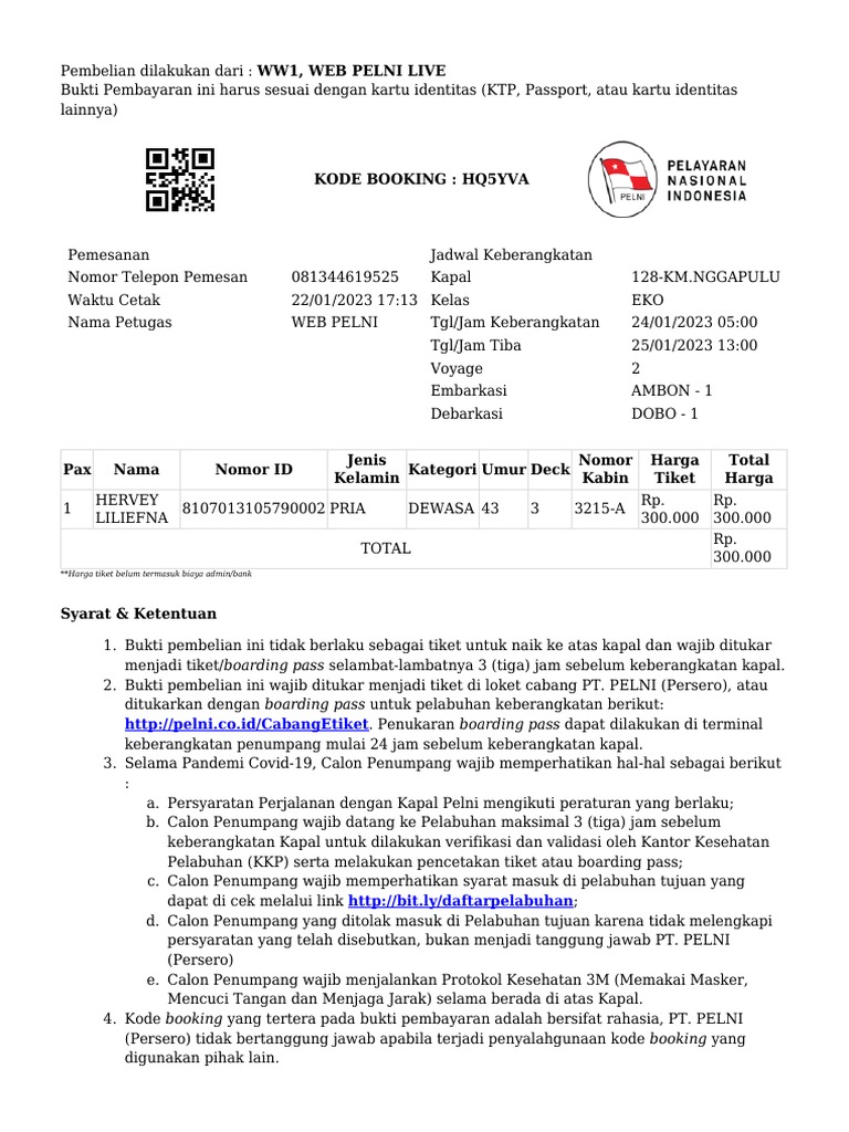 Eticket HQ5YVA | PDF