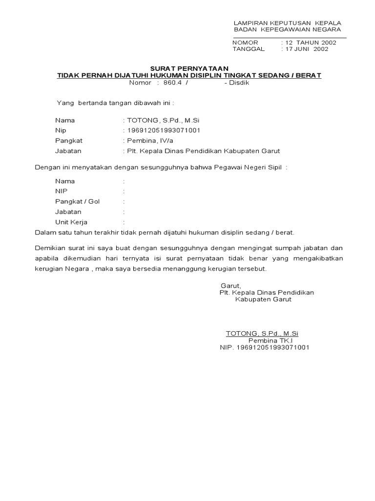 Keterangan Hukdis | PDF