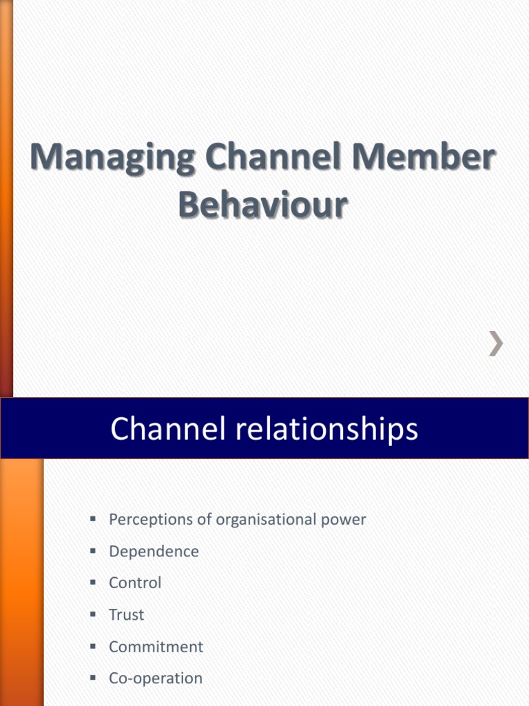 Channel Member Behaviour | PDF | Negotiation | Mediation