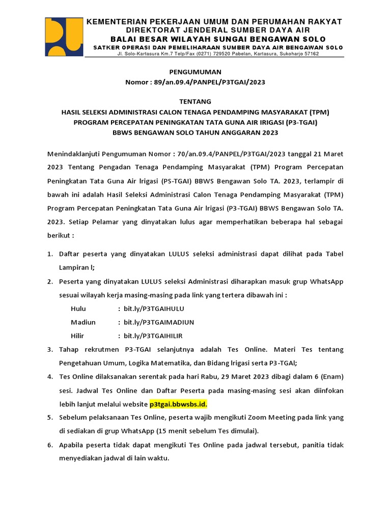 Kementerian Pekerjaan Umum Dan Perumahan Rakyat Direktorat Jenderal ...