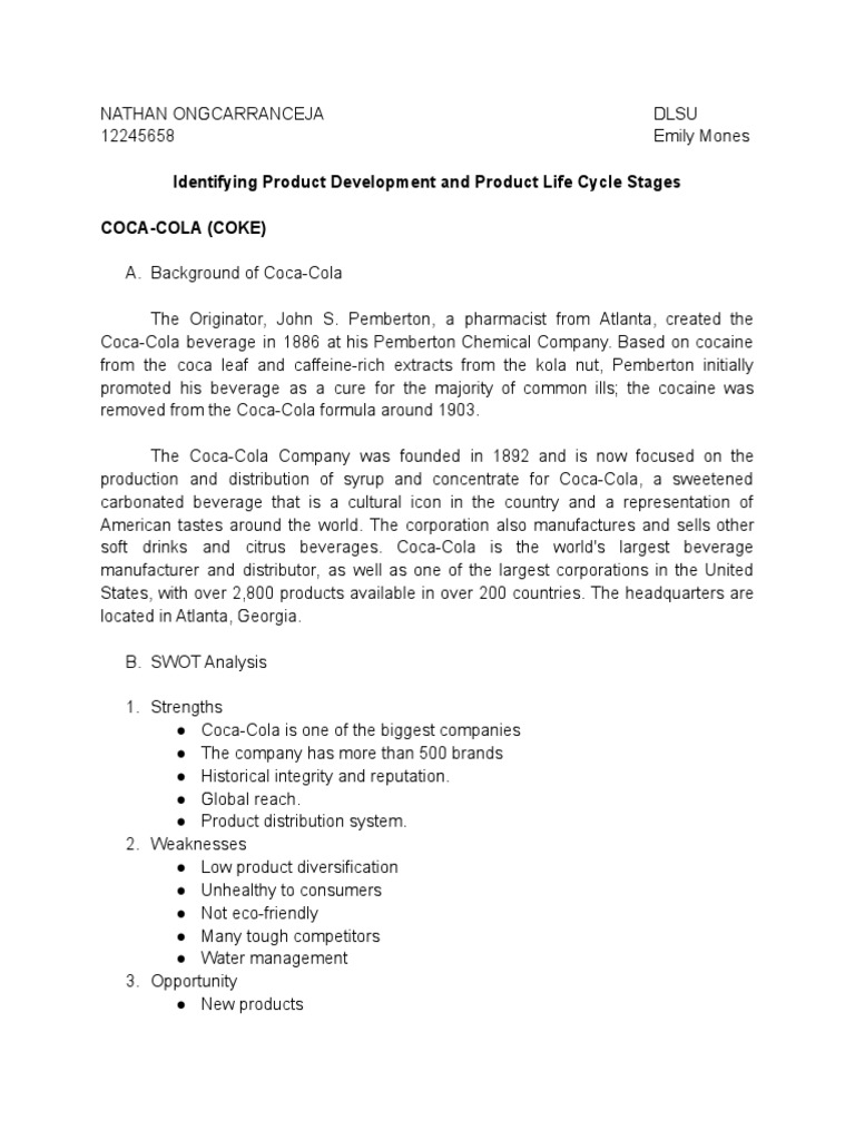 Identifying Product Development and Product Life Cycle Stages | PDF ...