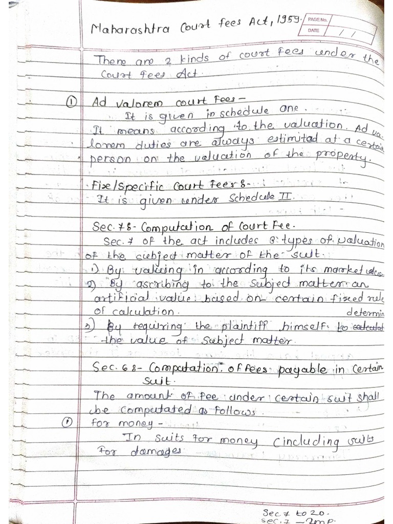 Court Fees Act | PDF