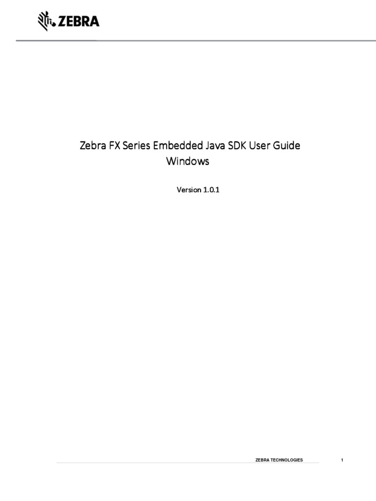 Zebra FXSeries Embedded Java SDK UserGuide - Windows - 1 | PDF | Java ...