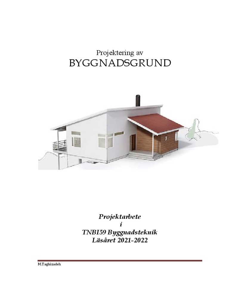 Byggnadsgrund: Projektering Av | PDF